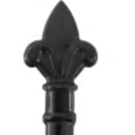 Portillon double porte avec dessus à pointe Acier 3x2 m Noir, Noir, 145738