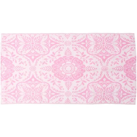 Tapis d'extérieur ARAKIL rose 120x180 cm PP, Rose, 310457