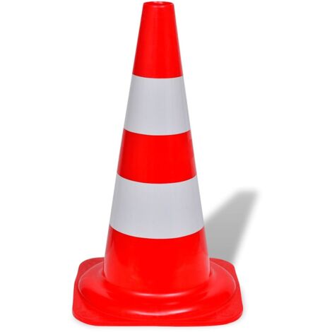 Cône de signalisation réfléchissant 10 pcs 50 cm Rouge et blanc, , 141818