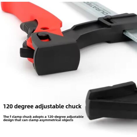 Lever clamp, table clamp, guide rail clamp, 2 pieces, all-steel with ...