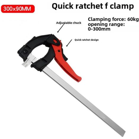 Lever clamp, table clamp, guide rail clamp, 2 pieces, all-steel with ...