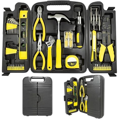 Tool case, tool set, small tool case, 130-in-1 tool set with ...
