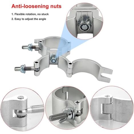 Truss O Clamp, Traverse Clamps, Hook Clamps Truss, 4-Pack 40-52mm Dual ...