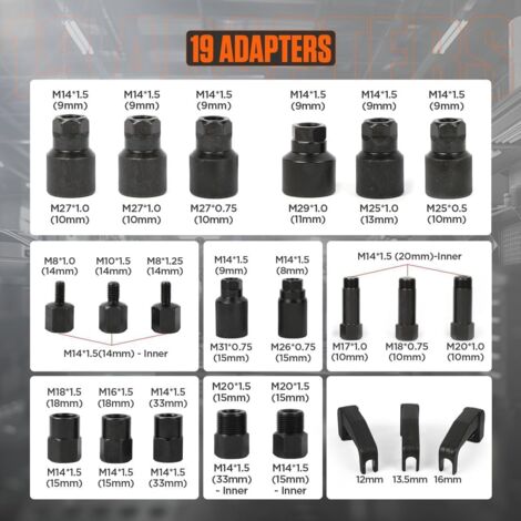 24-piece diesel injector puller set, pneumatic injector puller ...