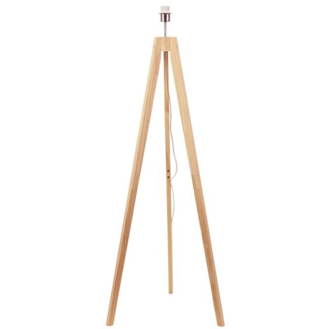Jackson Natural Wooden Tripod Floor Lamp Base