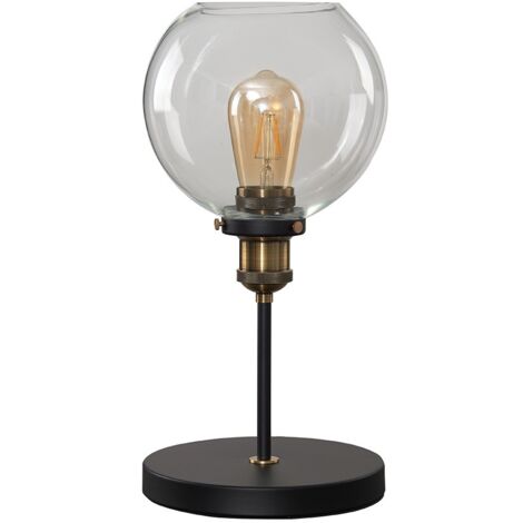 Sheridan Table Lamp With Clear Glass Shade - Add LED Bulb