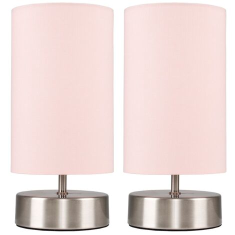 Francis Pair of Francis Satin Touch Dimmer Bedside Table Lamps with ...