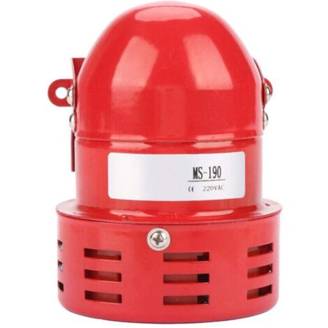 Sirene Alarme 220V Puissant à Exterieure, Sirene Alarme 120dB, Rouge ...