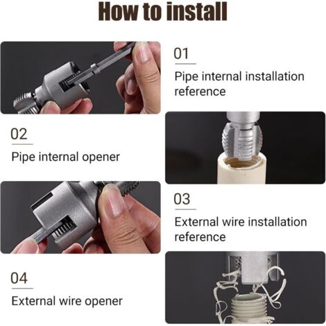 Outil de Filetage de Tuyaux Interne et Externe Intégré, Outil de Coupe ...