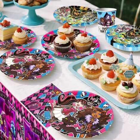 Monster High Birthday Decoration Kit Party Tableware Monster High Party ...