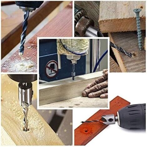 Fraiser Percer Bit Ensemble,8pcs HSS 5 flûte Charpenterie Fraise Coeur ...