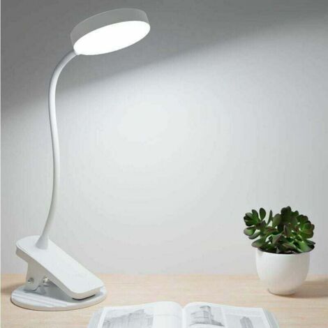 Lampe Bureau a Pince, LED 3Couleurs Gradation en Continu Lampe Pince ...