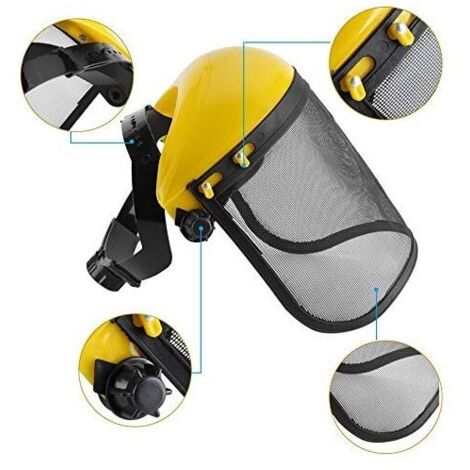 Casque de Protection Visire Ecran Grillag Chapeau Visire pour Casque de ...