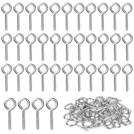 40 Pièces M3 Piton à Visser en Acier Inoxydable 304 Vis Mouton Oeil ...