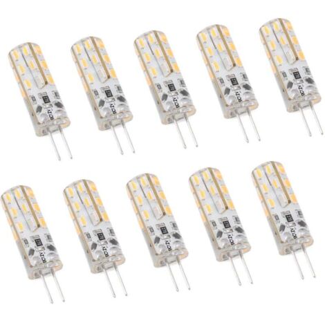 10 pièces G4 LED ampoule 1.5W DC12V blanc chaud 3000K 110LM Bi broches ...