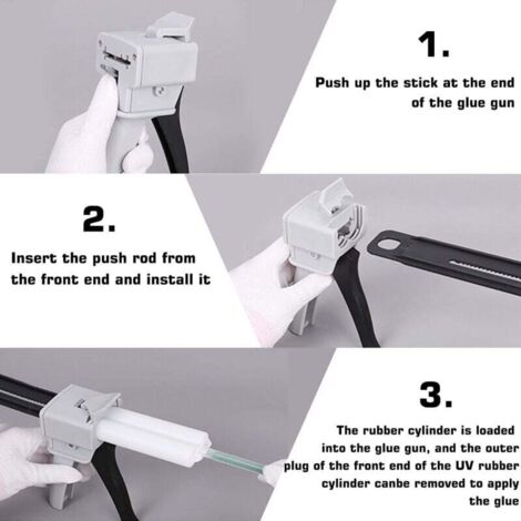 50ml Pistolet Distributeur Époxy, AB Pistolet à Colle Époxy Ratios 1 ...