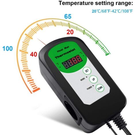 Contrôleur de Thermostat Digital Heat Mat pour la Germination des ...