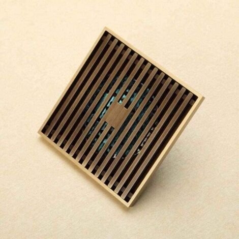 10 X 10Cm Carré Salle De Bains Douche Drain Siphon De Sol Piège Grille ...