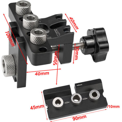 Précision poinçonnage Locator Cam Jig 3 In 1 Dowelling Jig bois trou de ...
