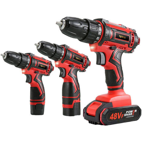 Fonction de perceuse à percussion de tournevis électrique rechargeable ...