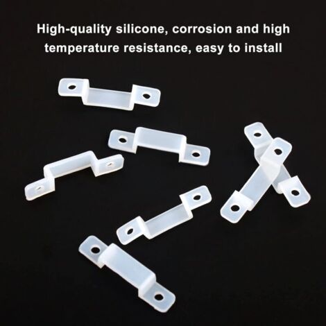 SABIR 100pcs Clip de Fixation Attache Ruban Led pour Bande Lumineuse ...