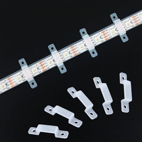 SABIR 100pcs Clip de Fixation Attache Ruban Led pour Bande Lumineuse ...
