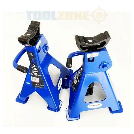 3 TON AXLE STAND TONNE RATCHET ACTION FIXED STANDS PAIR WARRANTY AU159