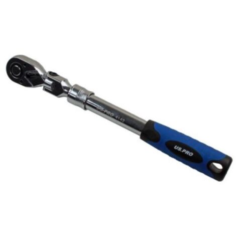US PRO EXTENDABLE RATCHET 1/2"" TELESCOPIC FLEXI REVERSIBLE QUICK ...