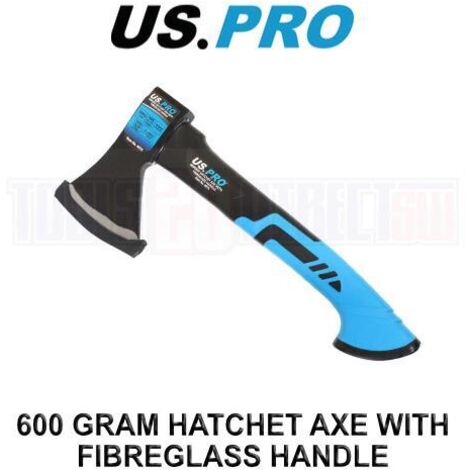 US PRO AXE Hatchet Hammer 600 GRAM Fibreglass Handle Log Splitter Wood ...