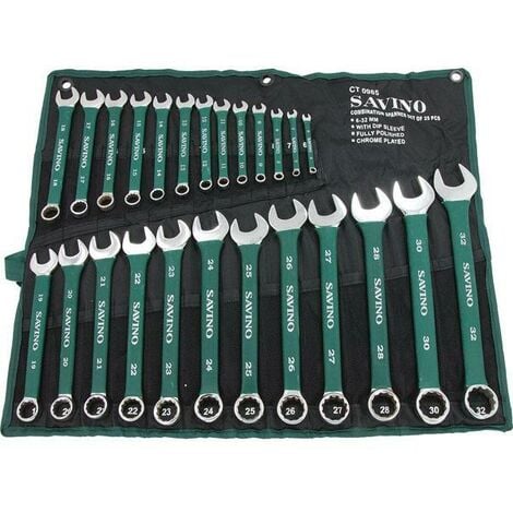 SPANNER SET 25P SOFT GRIP METRIC 6MM - 32MM COMBINATION WRENCH RING ...