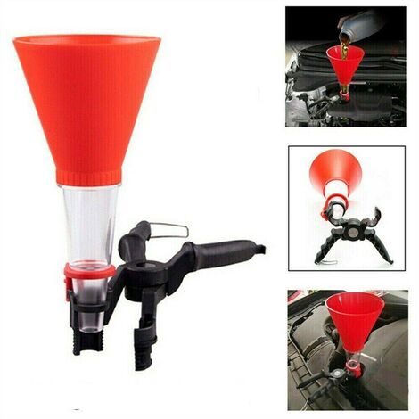 Oil Funnel 2pc Set Universal Engine Oil Nozzle Easy Fill Non Spill ...