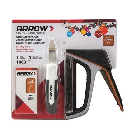 Arrow Staple Gun Wiring Tacker Gun With Staple Lifter & 1000 Staples T25X