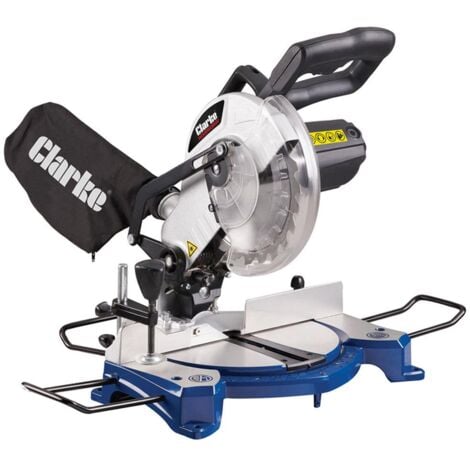 CLARKE MITRE SAW LASER GUIDE 1500W 210MM COMPOUND CUTTING BENCH SAW ...