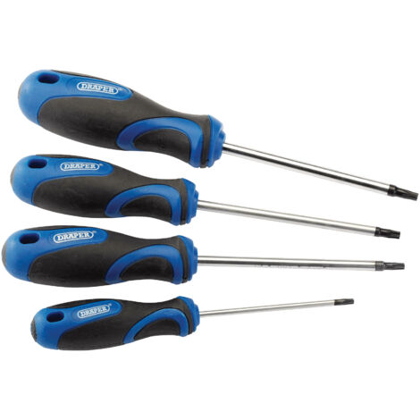 Draper Torx Screwdriver Set 4pc TX-STAR SOFT GRIP T10 T15 T20 T25 36851