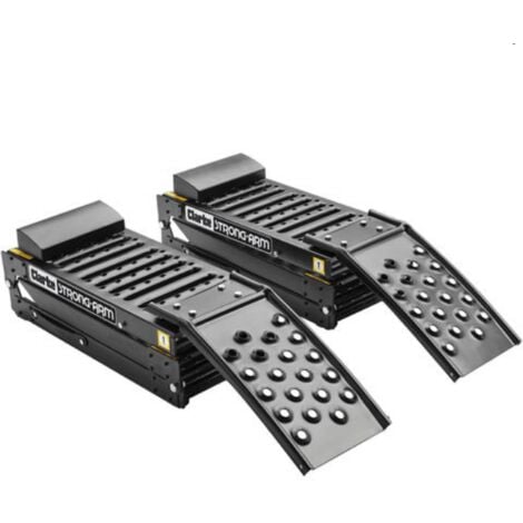 CLARKE LOADING RAMP FOLDING STEEL RAMPS TRAILER PAIR QUAD BIKE VAN ...