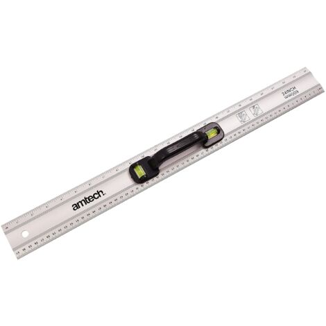 24"" Spirit Level Ruler Metric Imperial Measuring Tool Straight Edge ...