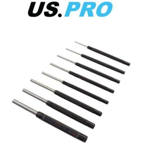 US PRO Tools 8 PC Pin Punch Set Drifting Parallel Punches 2.4mm - 9.5mm ...