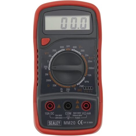 Sealey Digital Multimeter 8-Function with Thermocouple MM20
