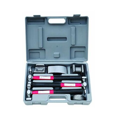 HILKA PANEL BEATING HAMMER 7PC CAR AUTO BODY DENT REPAIR TOOL KIT FIBRE ...