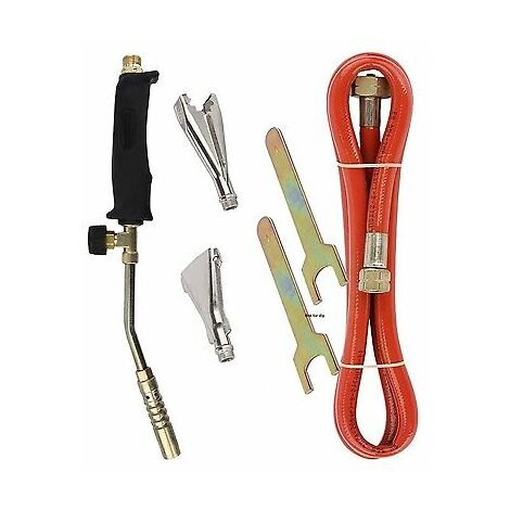 Propane Butane Gas Torch Weed Burner Hose Pipe Welder Roofers Plumbers Kit New