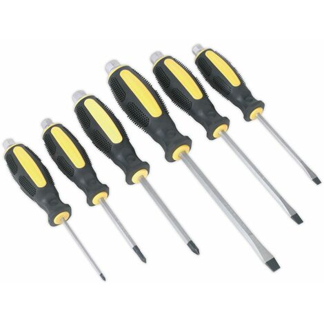 Sealey Screwdriver Set 6pc Hammer-Thru S0753