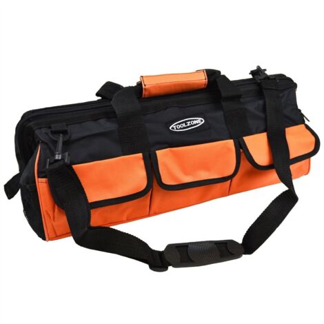 22'' Tool Bag 18 Pocket Hard Base Nylon Pouch Storage Toolbag Heavy ...