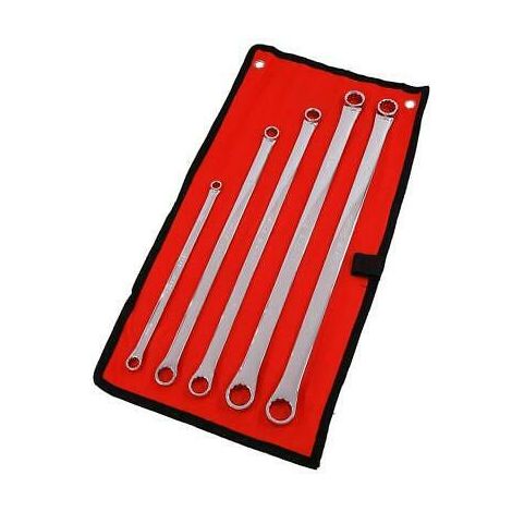 5pc Extra Long Ring Spanner Long Reach Spanners Wrench 12 Point 8mm ...
