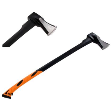 2000g Axe Fiberglass Handle Heavy Duty 4lb 860mm Wood Log Chopper ...