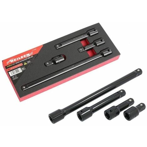 HEAVY DUTY 4PC 1/2 DRIVE IMPACT SOCKET EXTENSION BAR SET 50mm 75mm 125mm 250mm