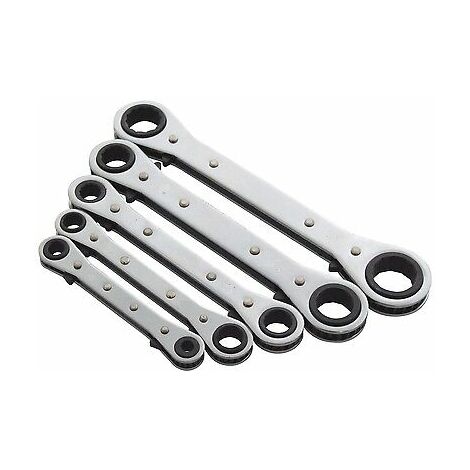 HEAVY DUTY 5PC AF IMPERIAL REVERSIBLE RATCHET RING SPANNER WRENCH SET NEW