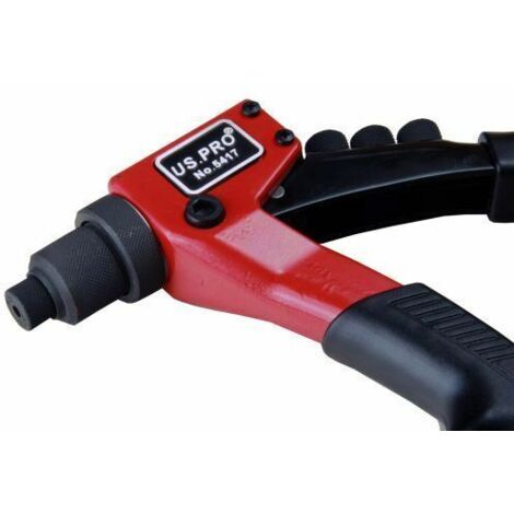 US PRO RIVET GUN GARAGE LONG ARM HAND SQUEEZE POP BLIND BIG RIVETER 5417