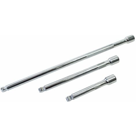 HEAVY DUTY 3PC EXTRA LONG 1/2 DRIVE METRIC 61018 SOCKET EXTENSION BAR I4225