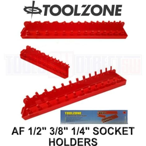 3PC SOCKET RAIL IMPERIAL AF 1/2"" 3/8"" 1/4"" STAND TRAY RACK STORAGE ...