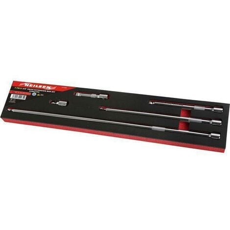 5PC 3/8 DRIVE WOBBLE EXTRA LONG EXTENSION BAR SOCKET SET 38-450MM CT1235